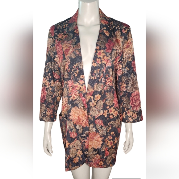 Samantha David | Jackets & Coats | Samantha David Floral Blazer | Poshmark